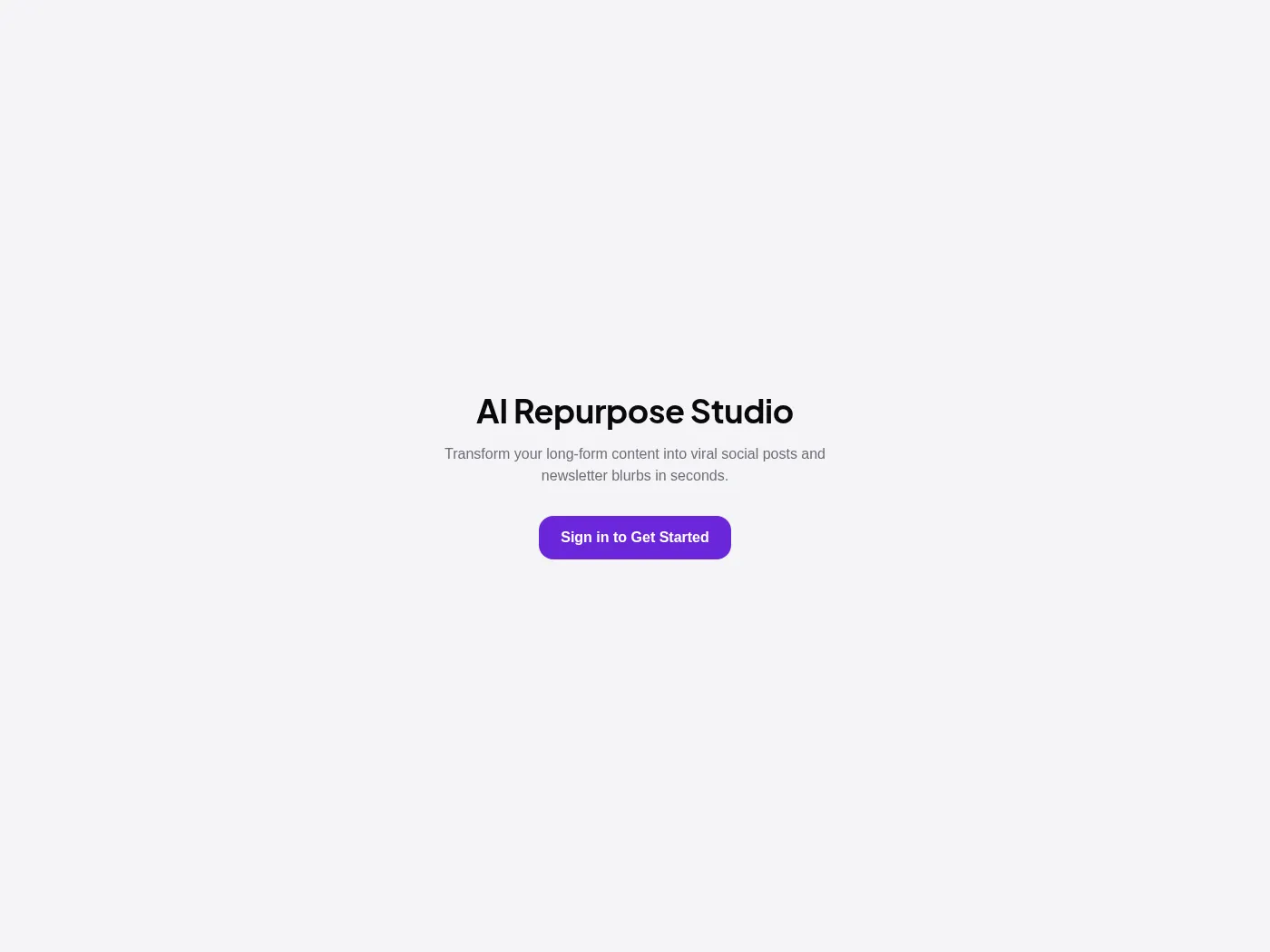 AI Repurpose Studio