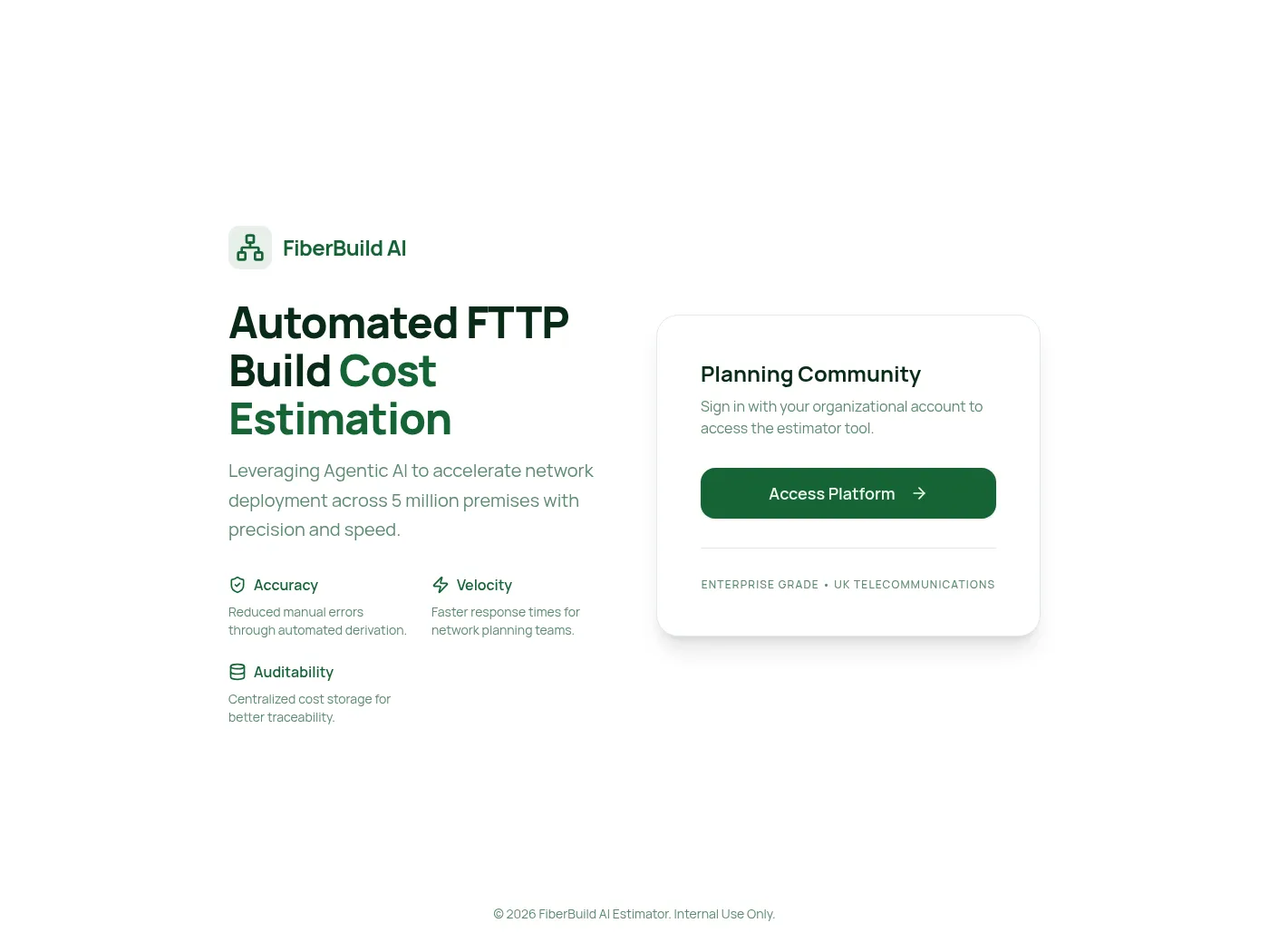 FiberBuild AI Estimator