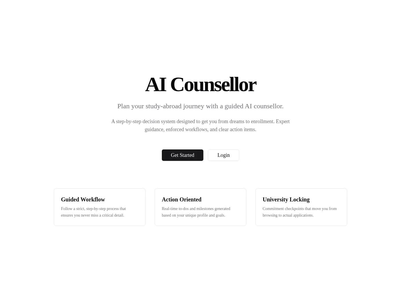 AI Counsellor Prototype