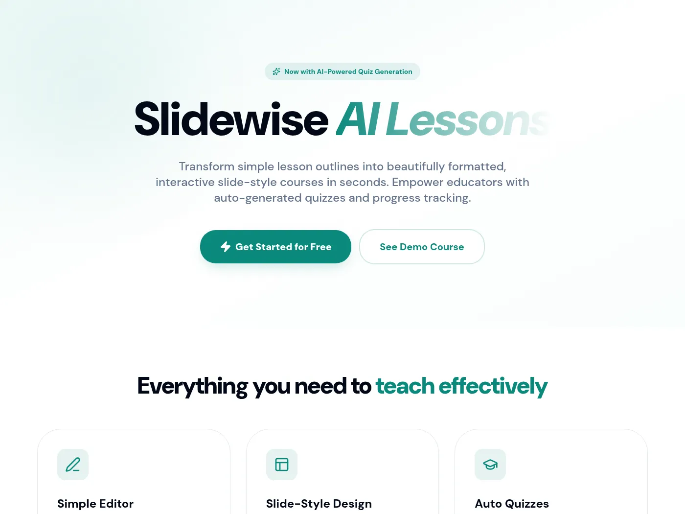 Slidewise AI Lessons