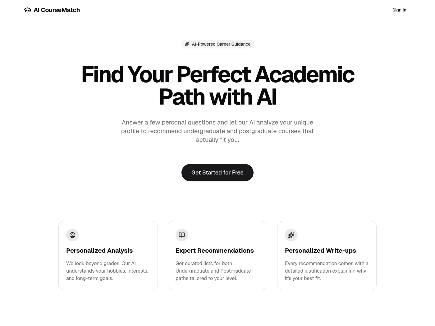 AI CourseMatch Advisor