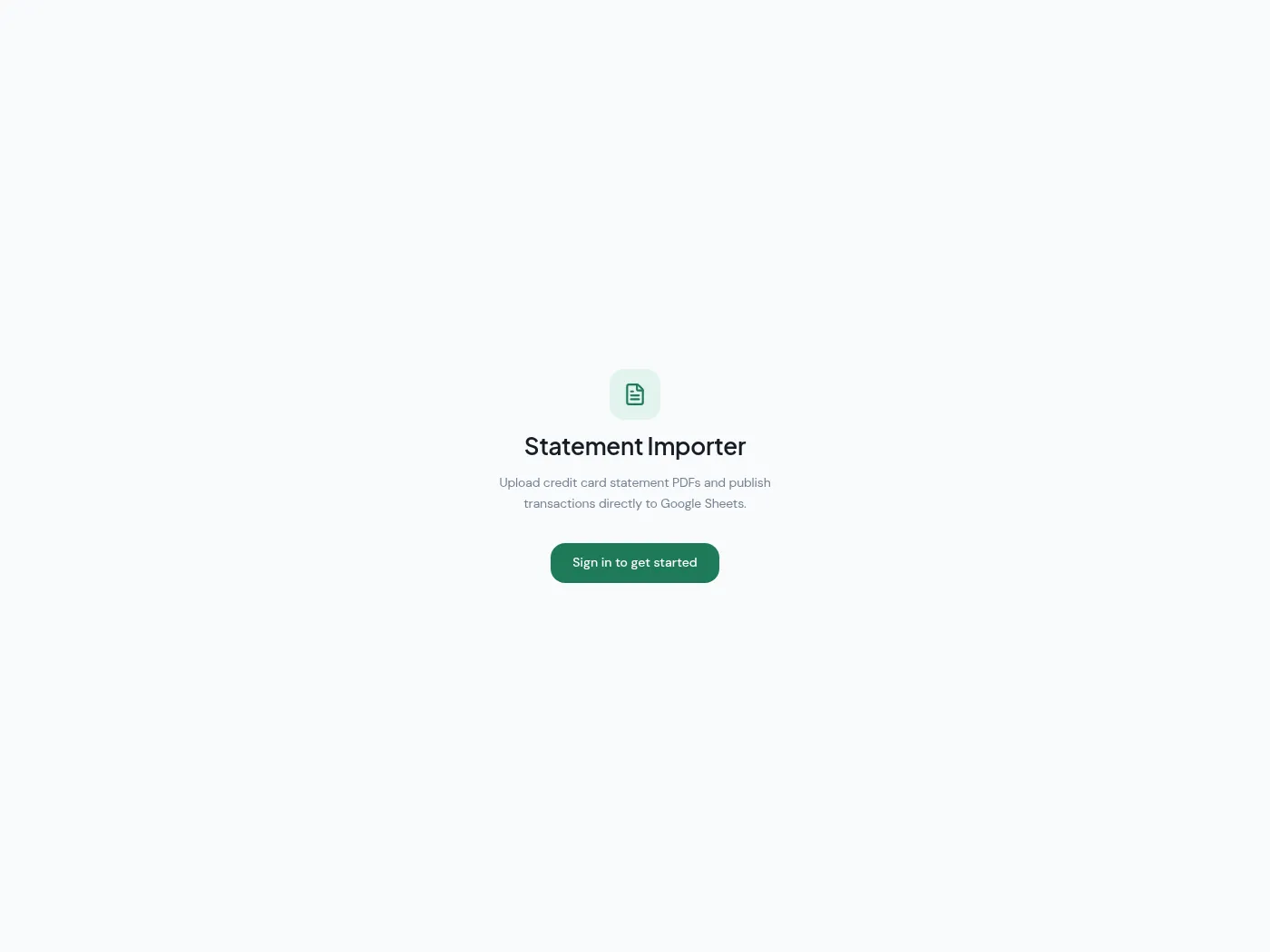 AI-Powered Credit Card Statement Importer for Google Sheets