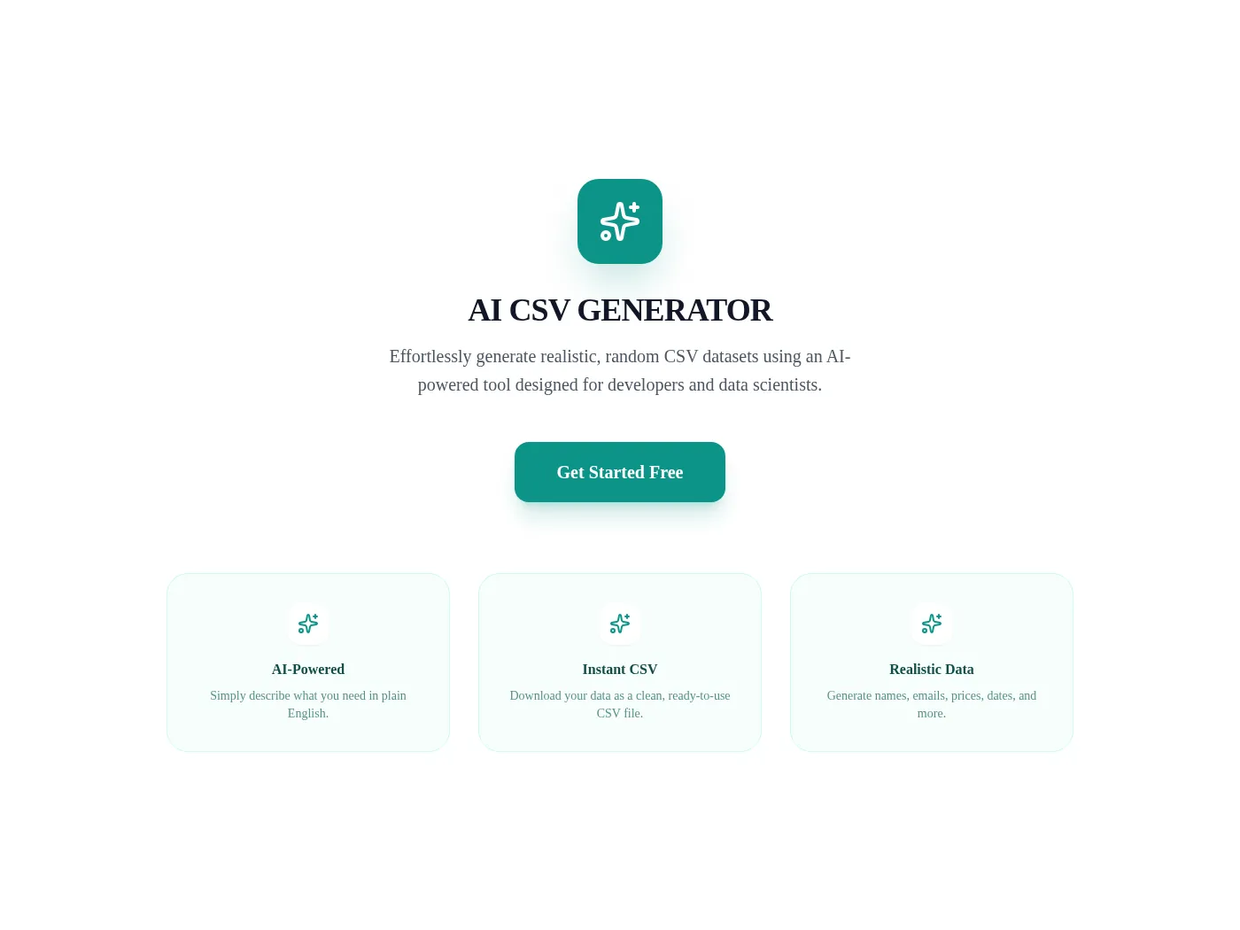 AI CSV Data Generator