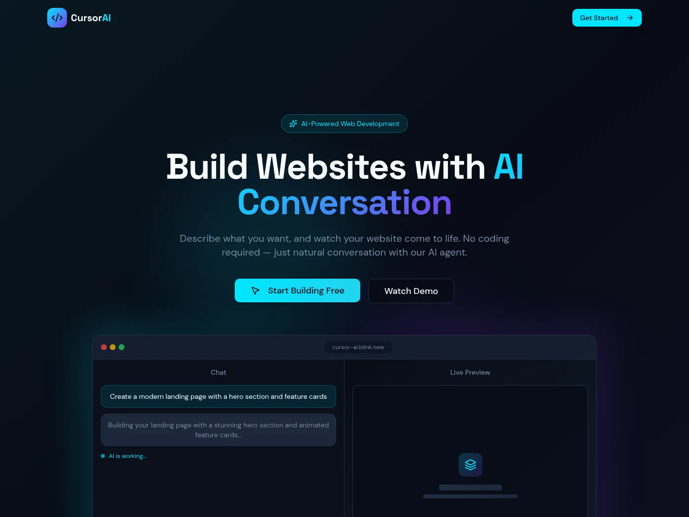 AI Cursor Web Builder