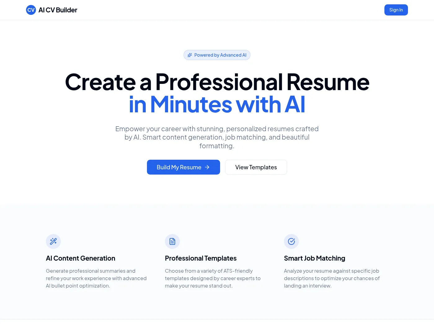 AI CV Builder Pro