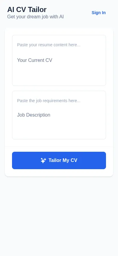 AI CV Tailor