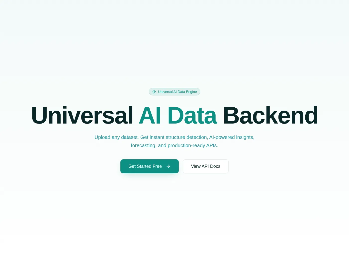 Universal AI Data Backend