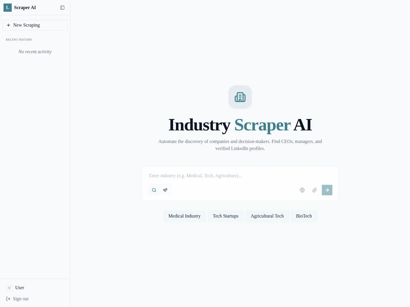 Industry Data Scraper AI