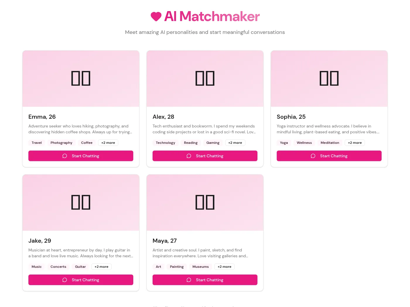 AI Matchmaker Chat