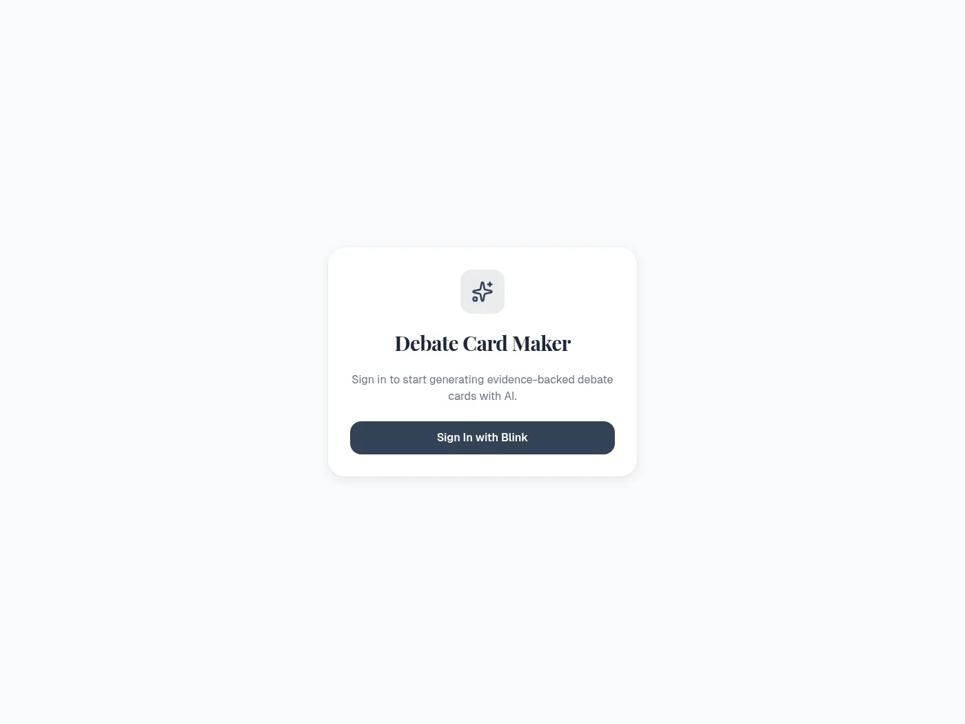 AI Debate Card Maker