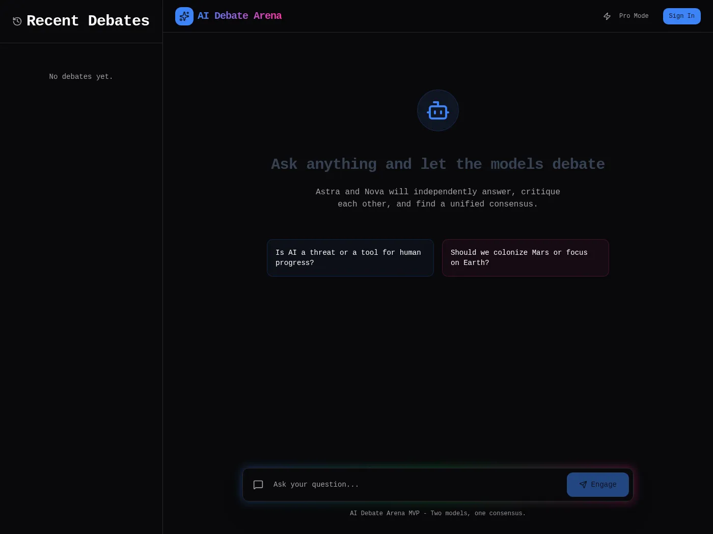 AI Debate Arena