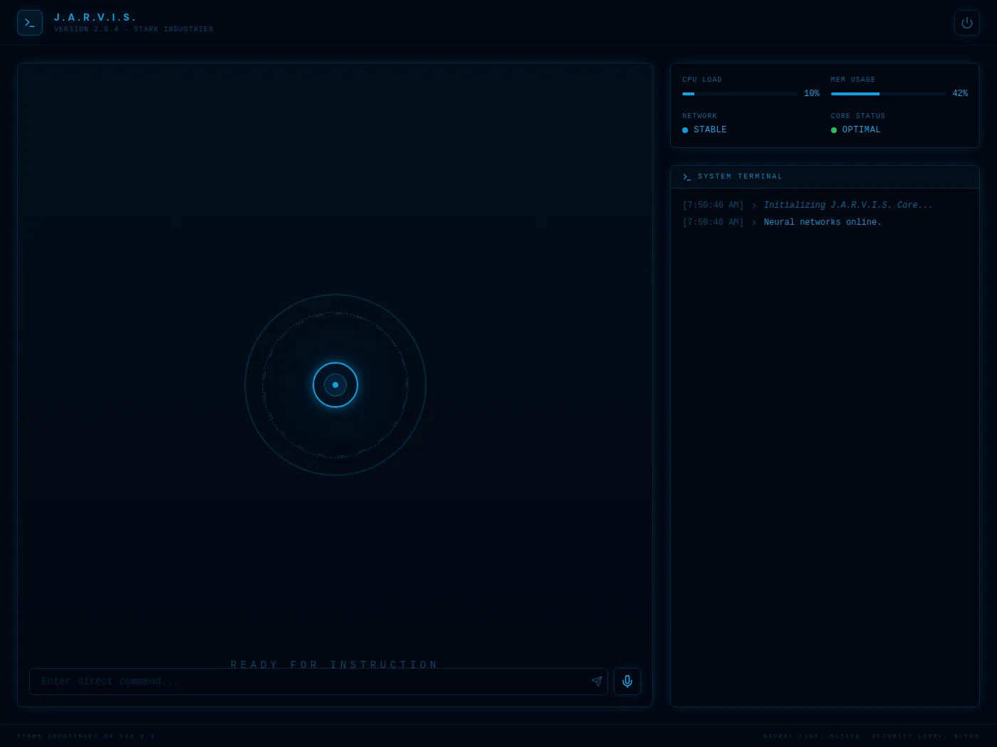 J.A.R.V.I.S. Desktop Assistant
