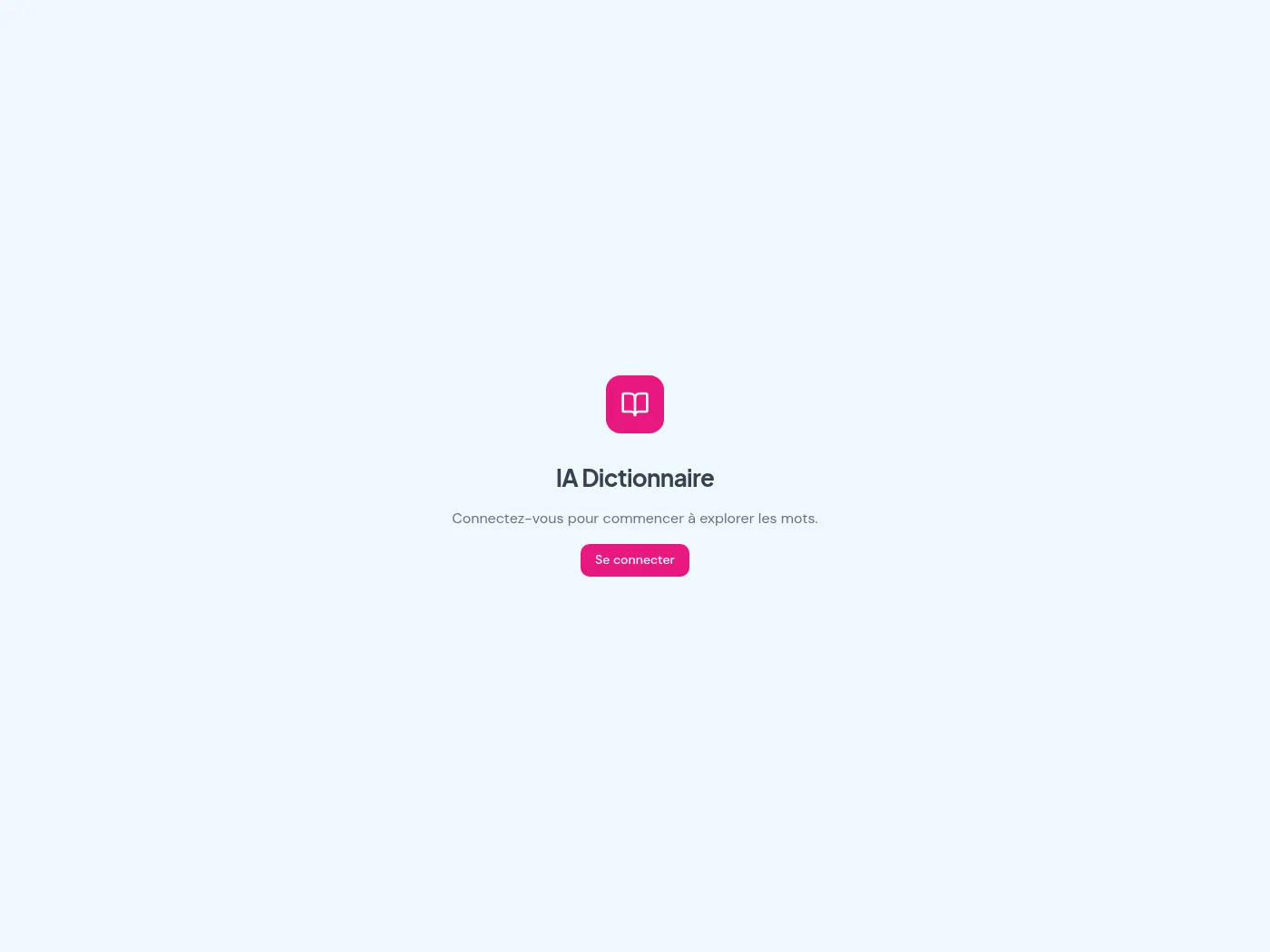 IA Dictionnaire App