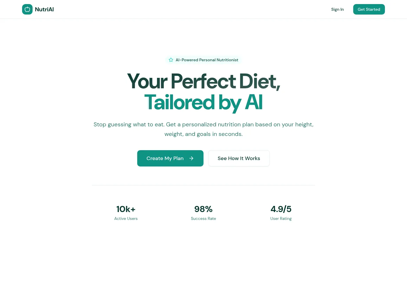 AI Diet Planner