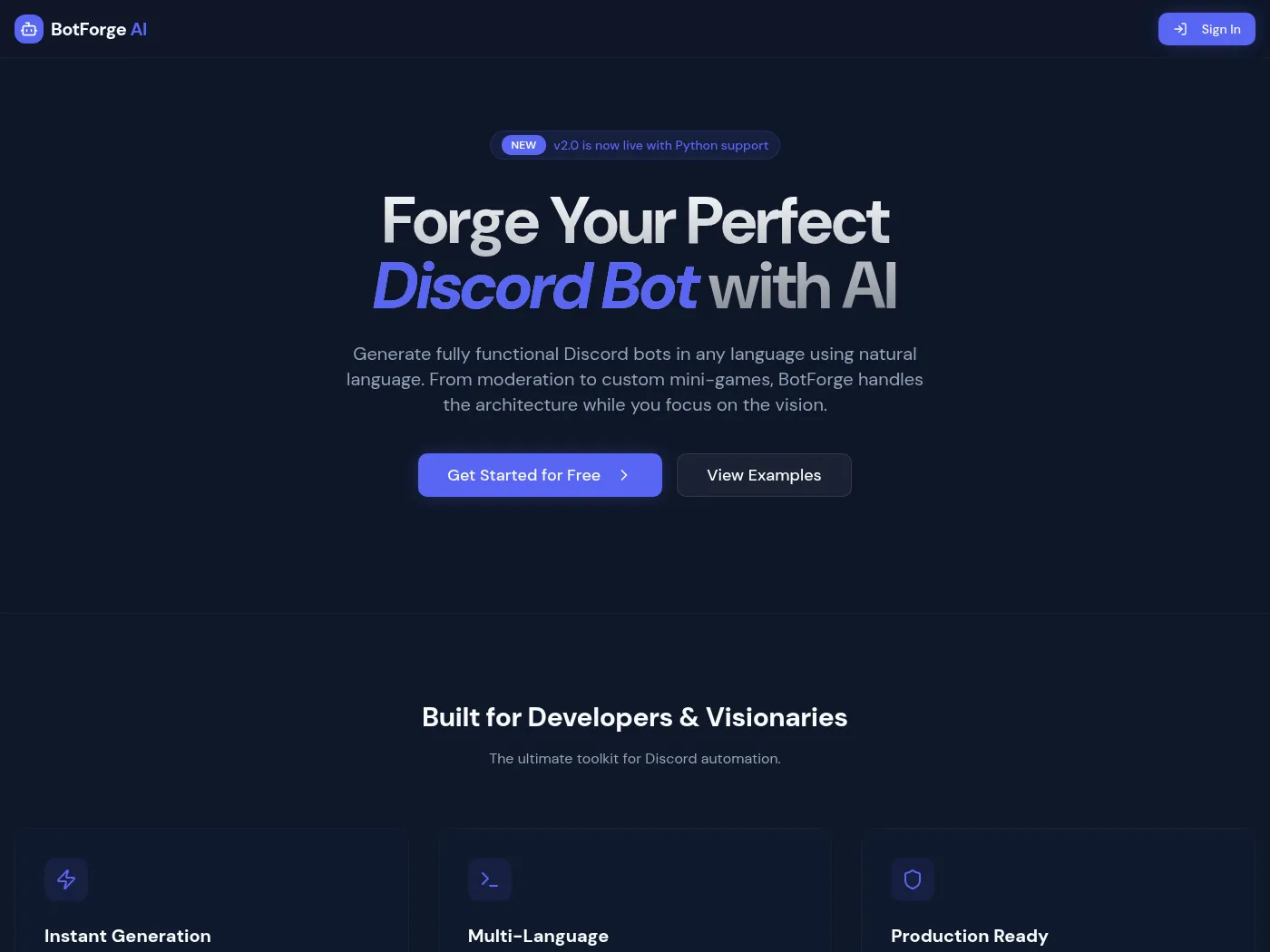 AI Discord Bot Builder