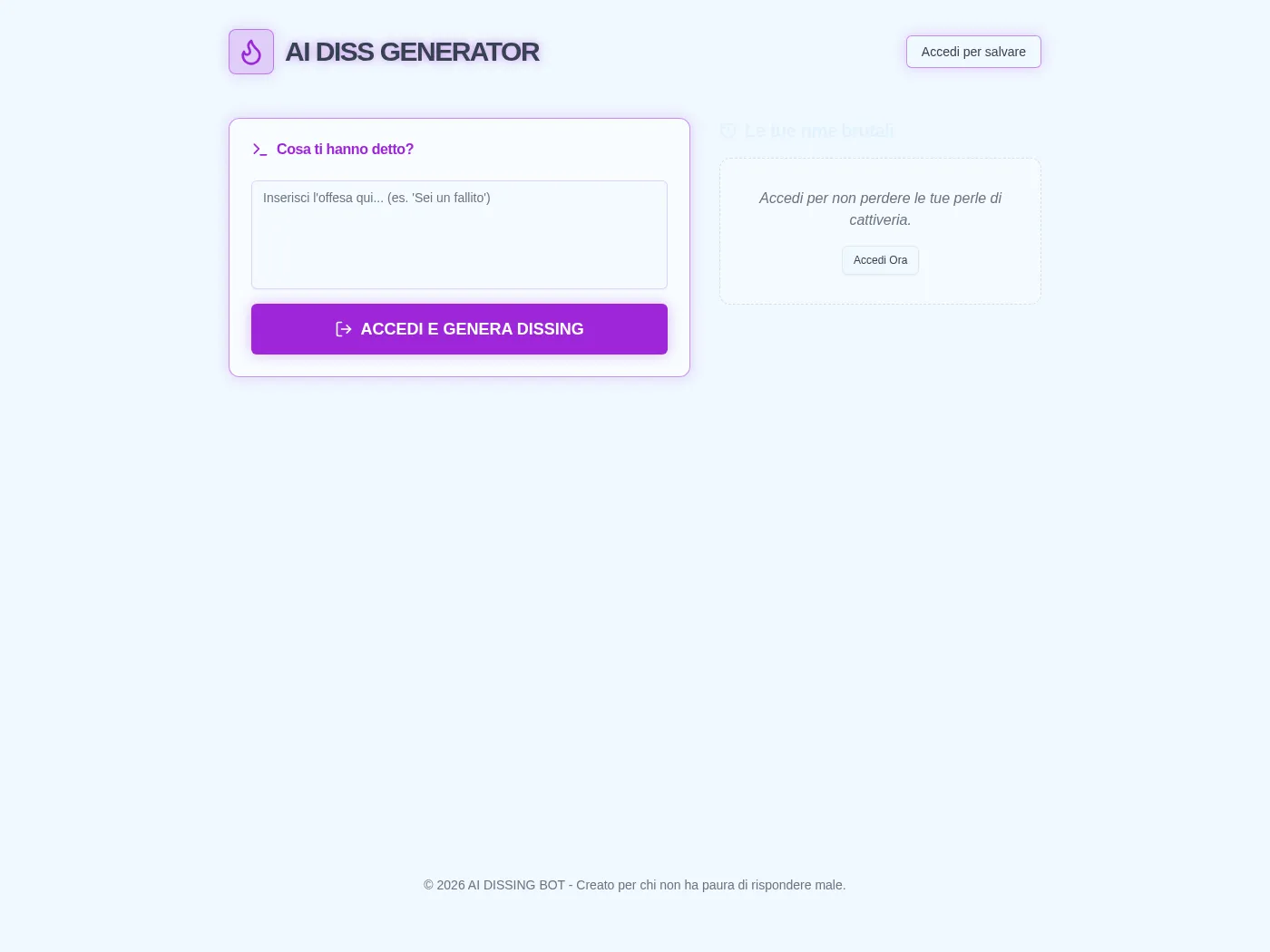 AI Dissing Generator