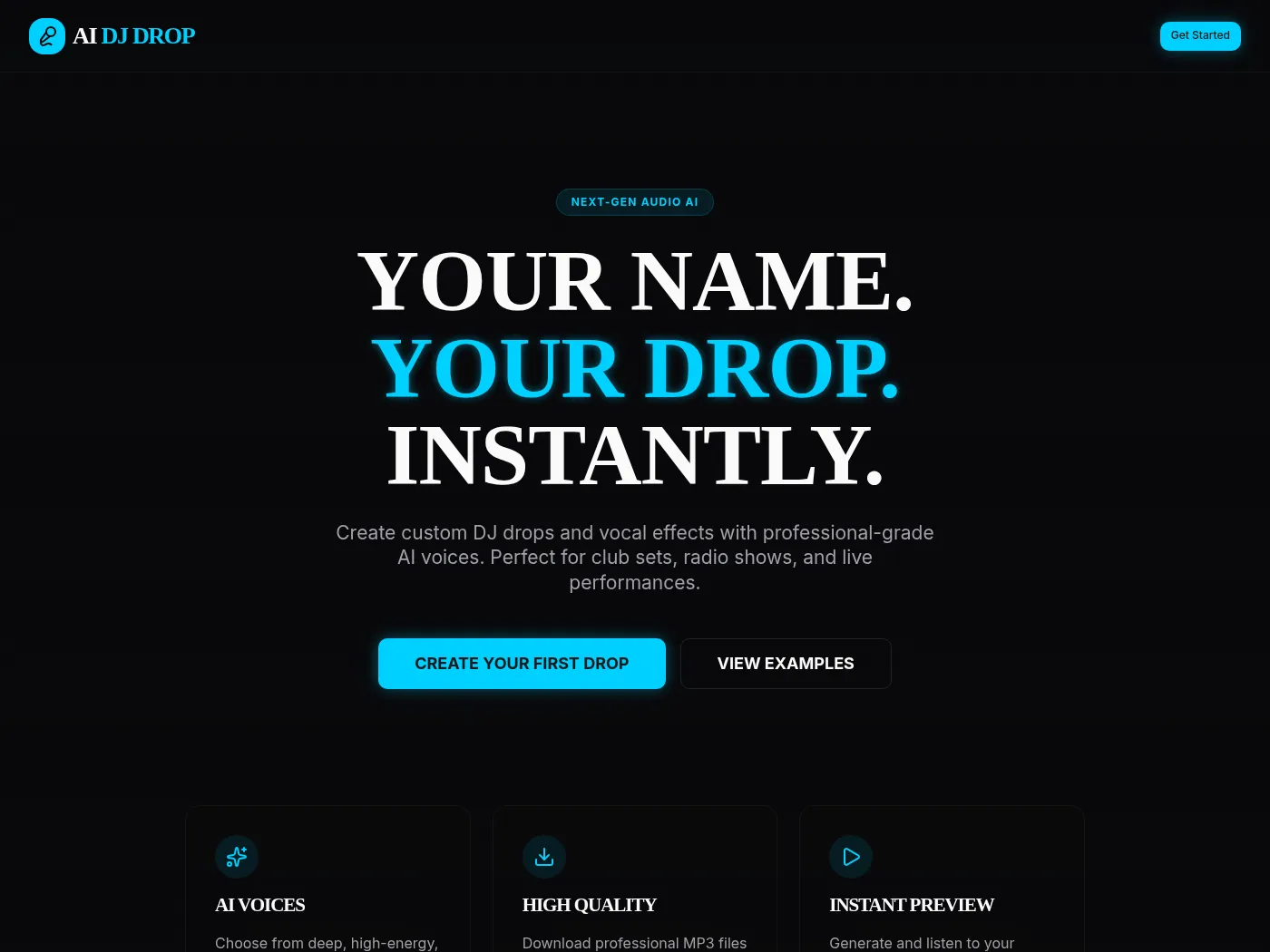 AI DJ Drop Maker