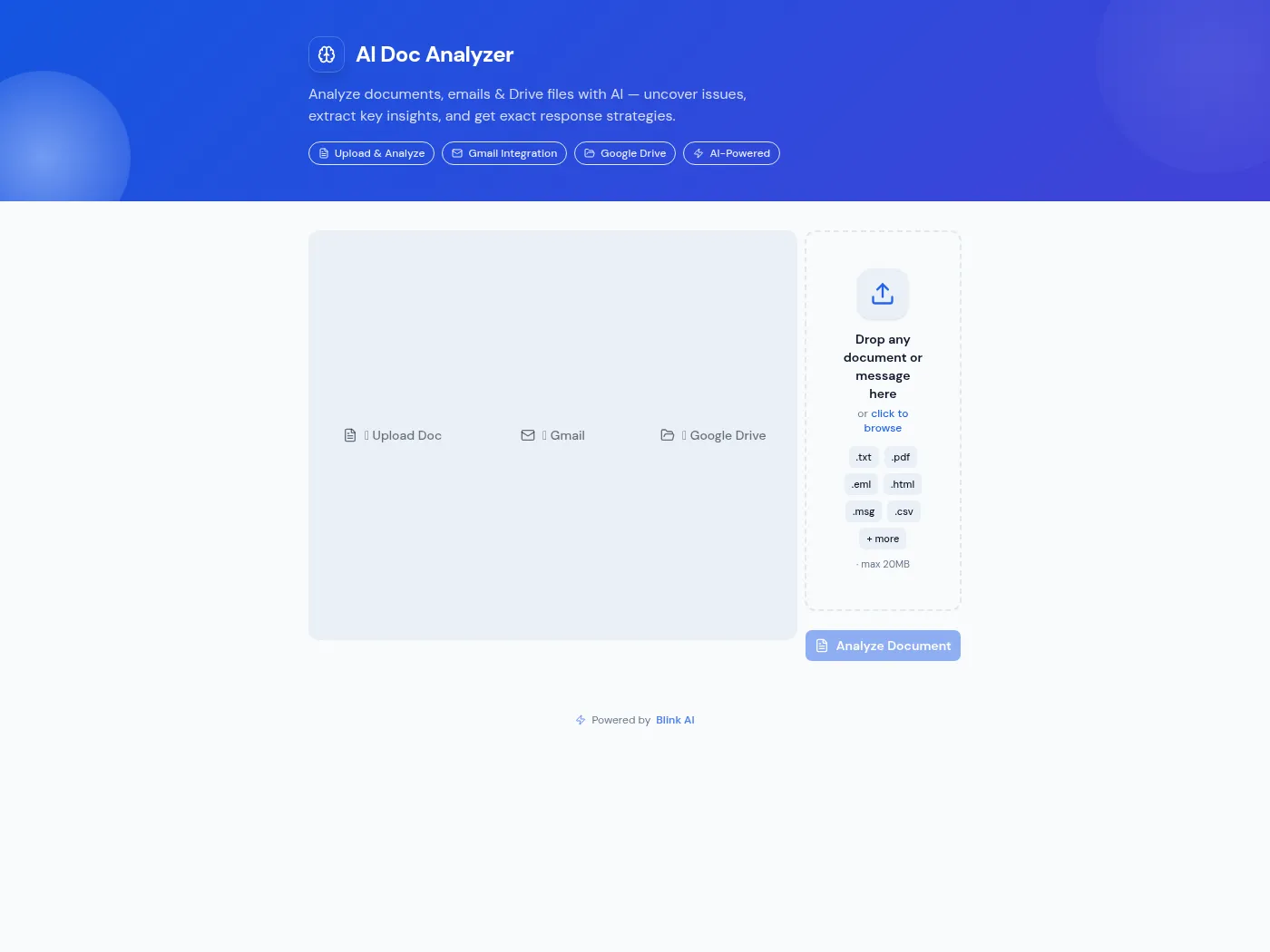 AI Doc & Email Analyzer