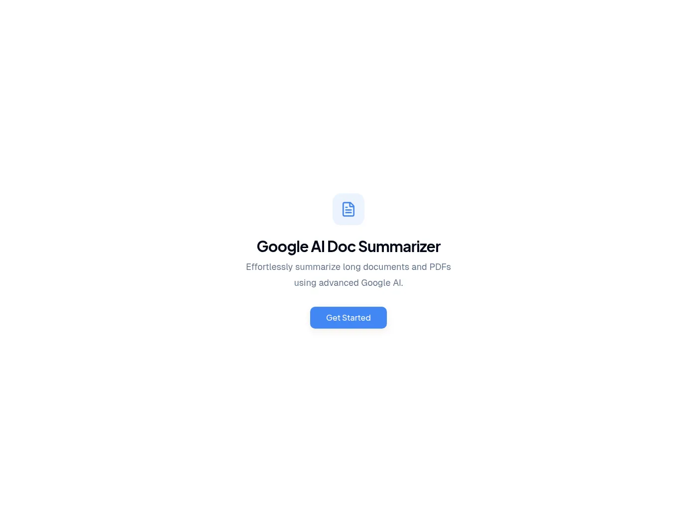 Google AI Doc Summarizer