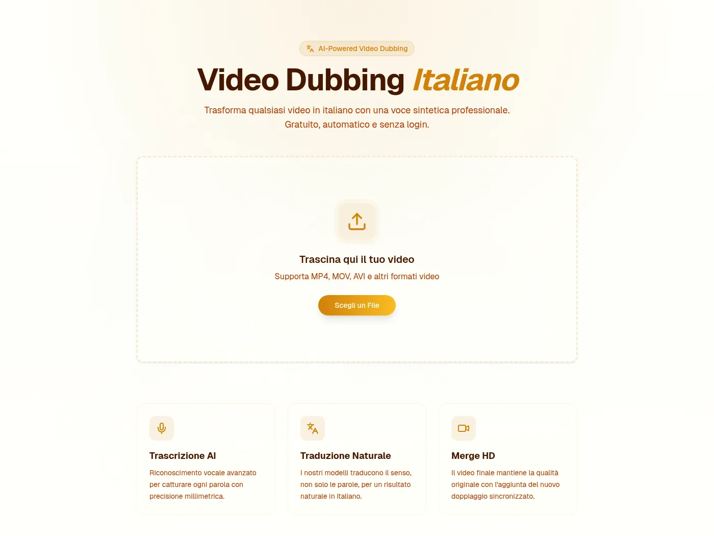 AI Video Dubbing Webapp