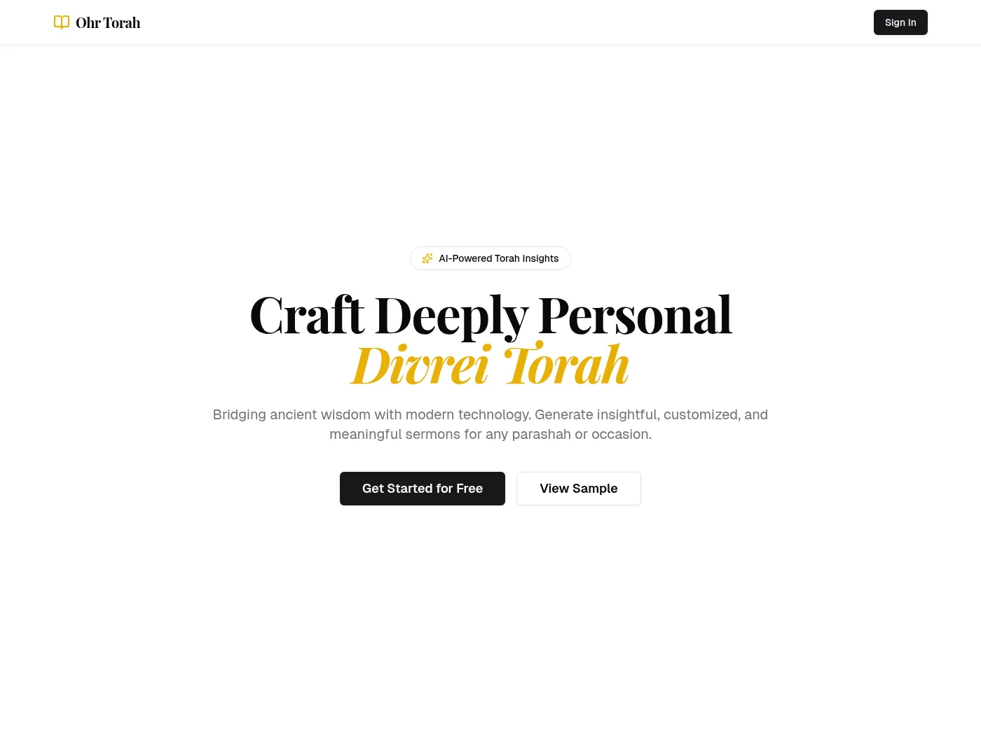 AI D'var Torah Writer