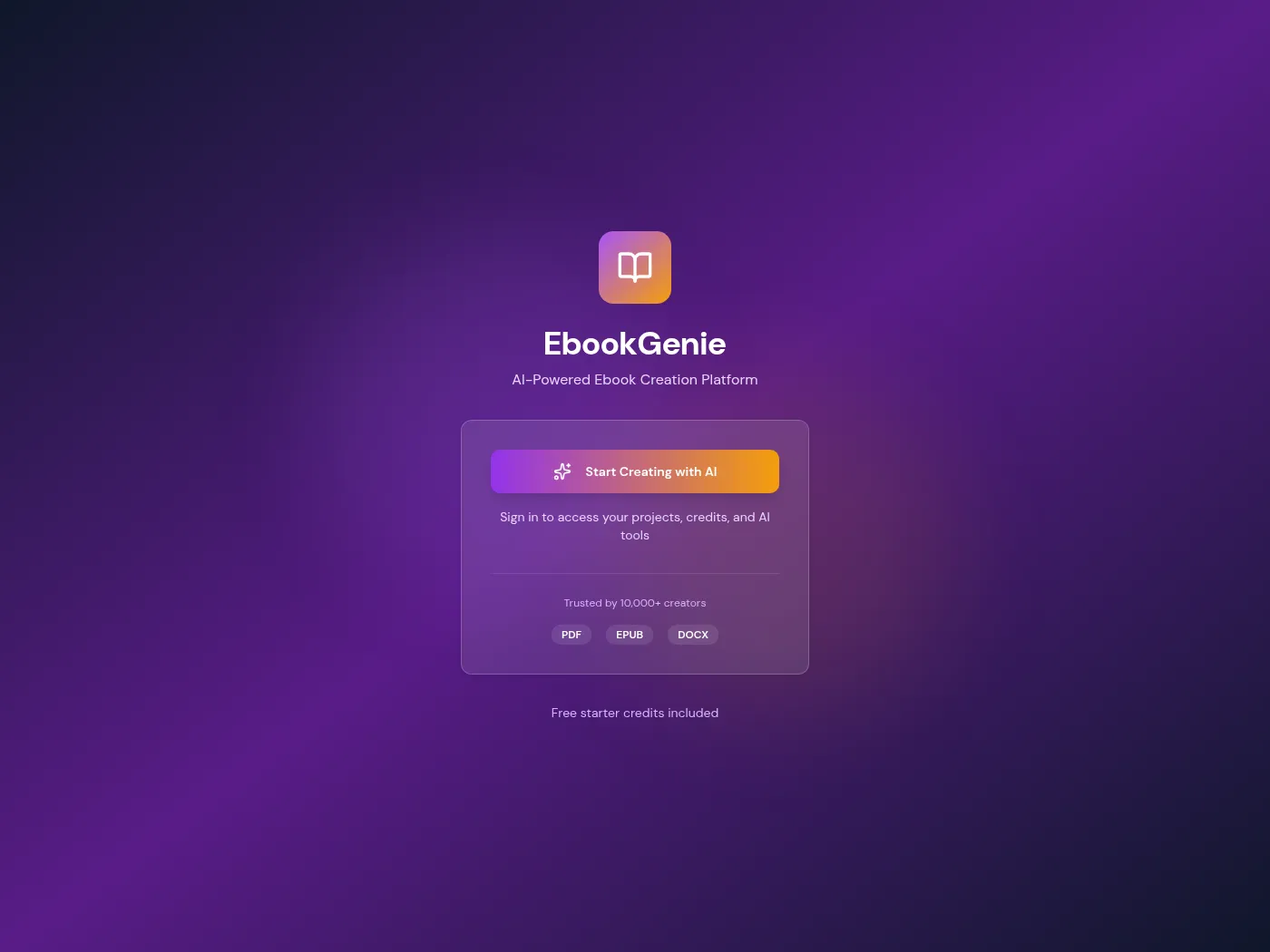 EbookGenie SaaS Platform