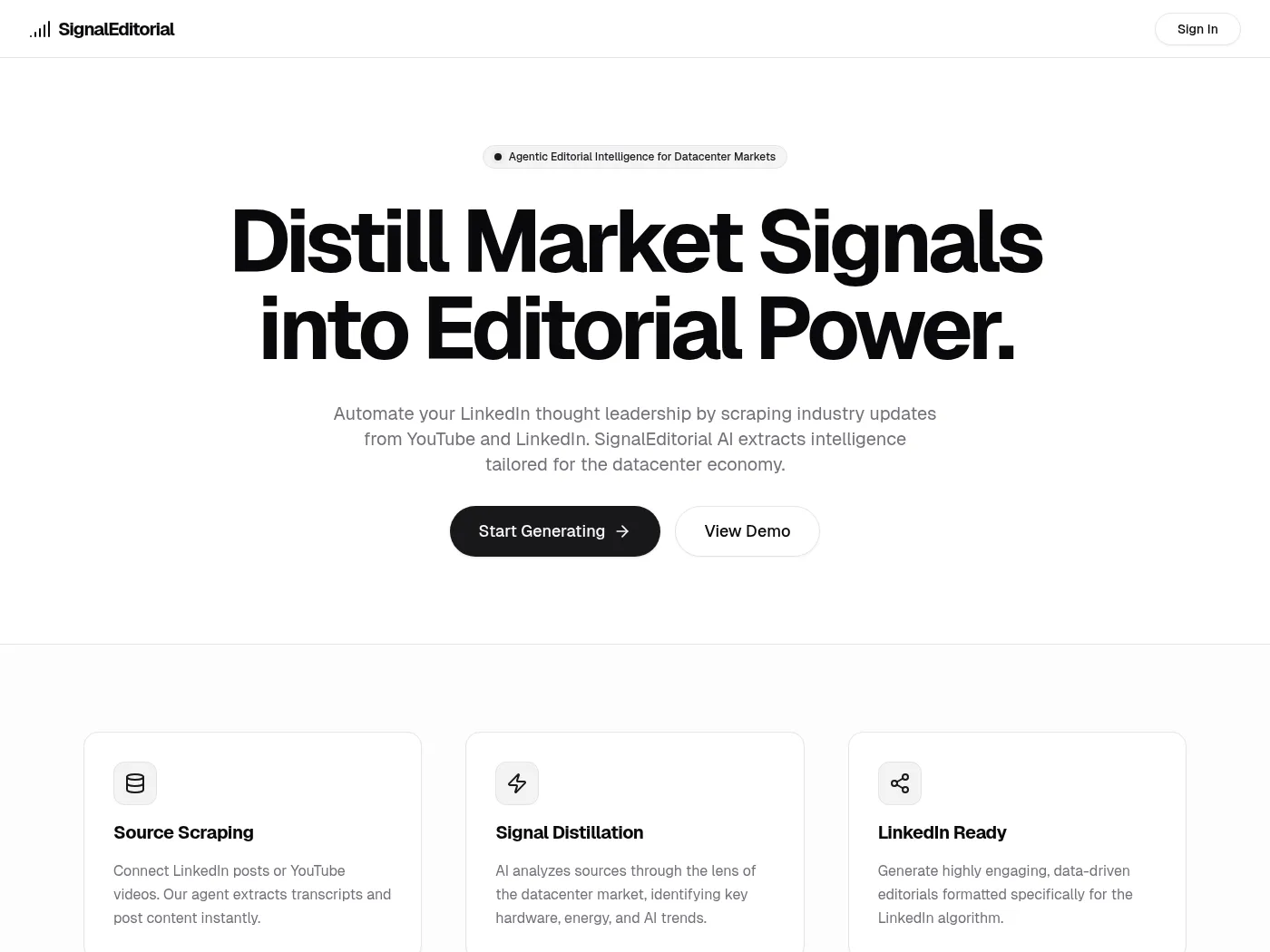 SignalEditorial AI