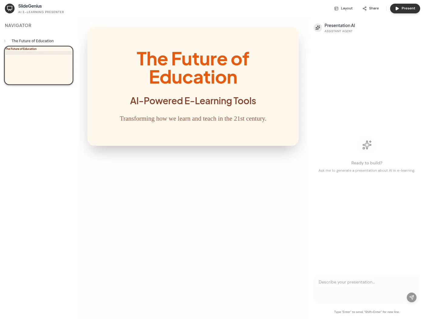 AI E-Learning Tools Presentation