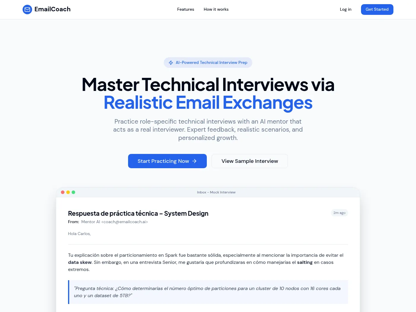 AI Email Interview Coach