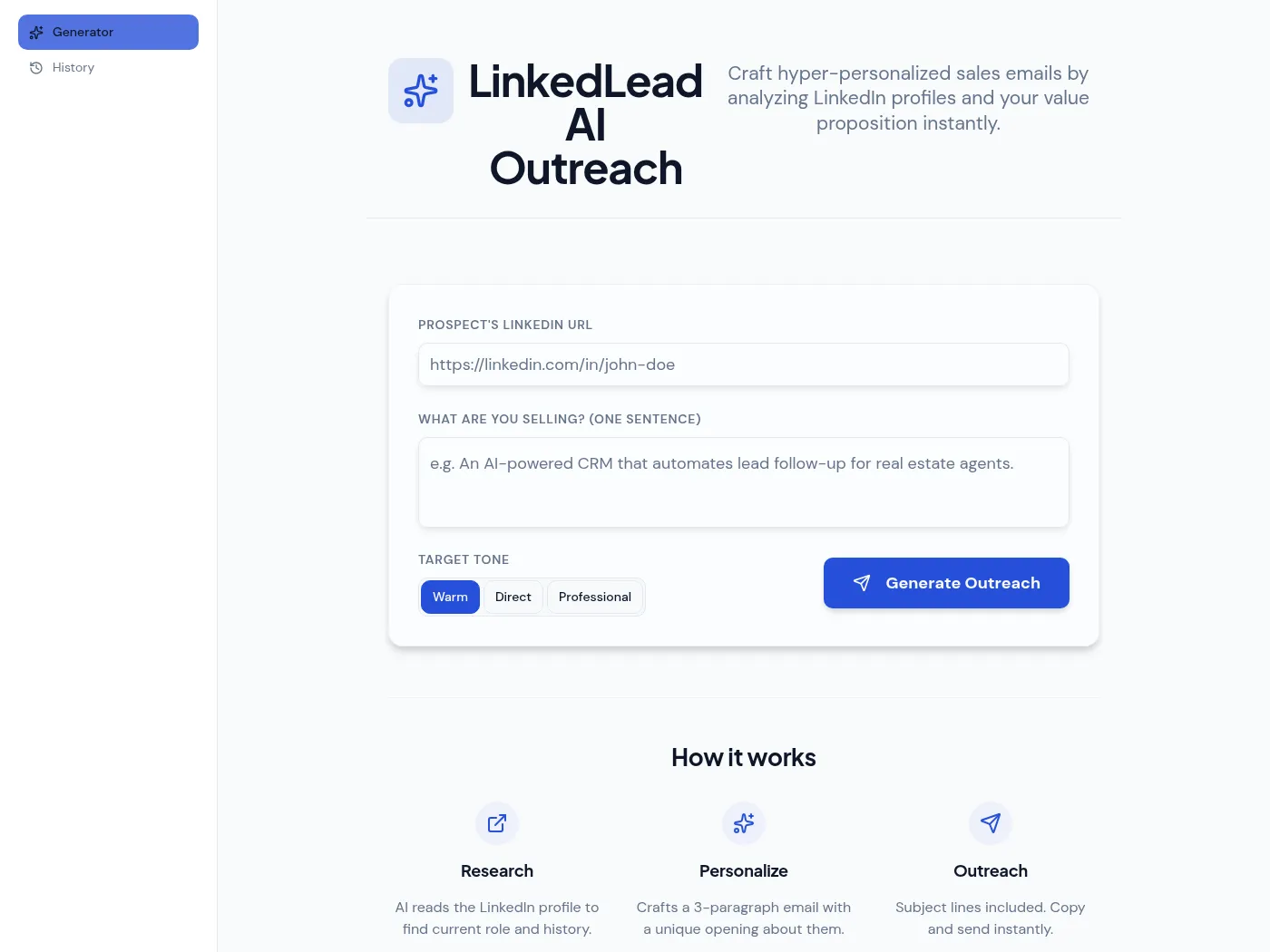 LinkedLead AI Outreach