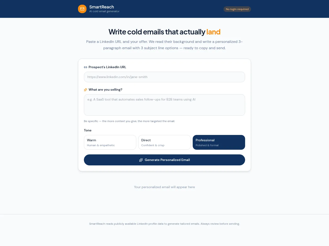 SmartReach Email Creator
