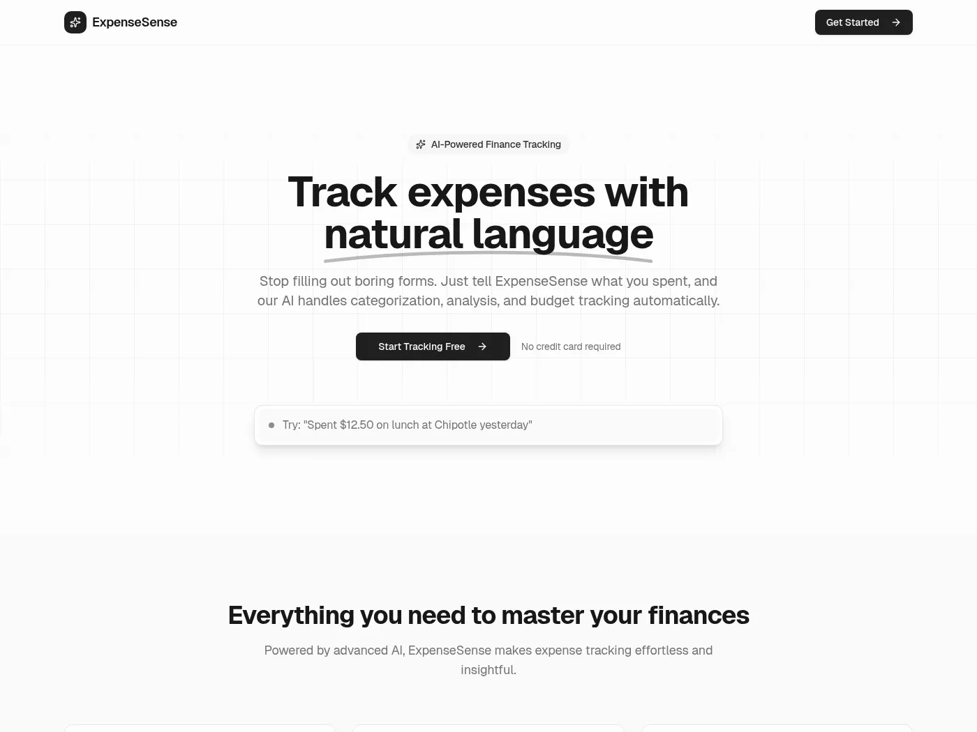 ExpenseSense AI Tracker