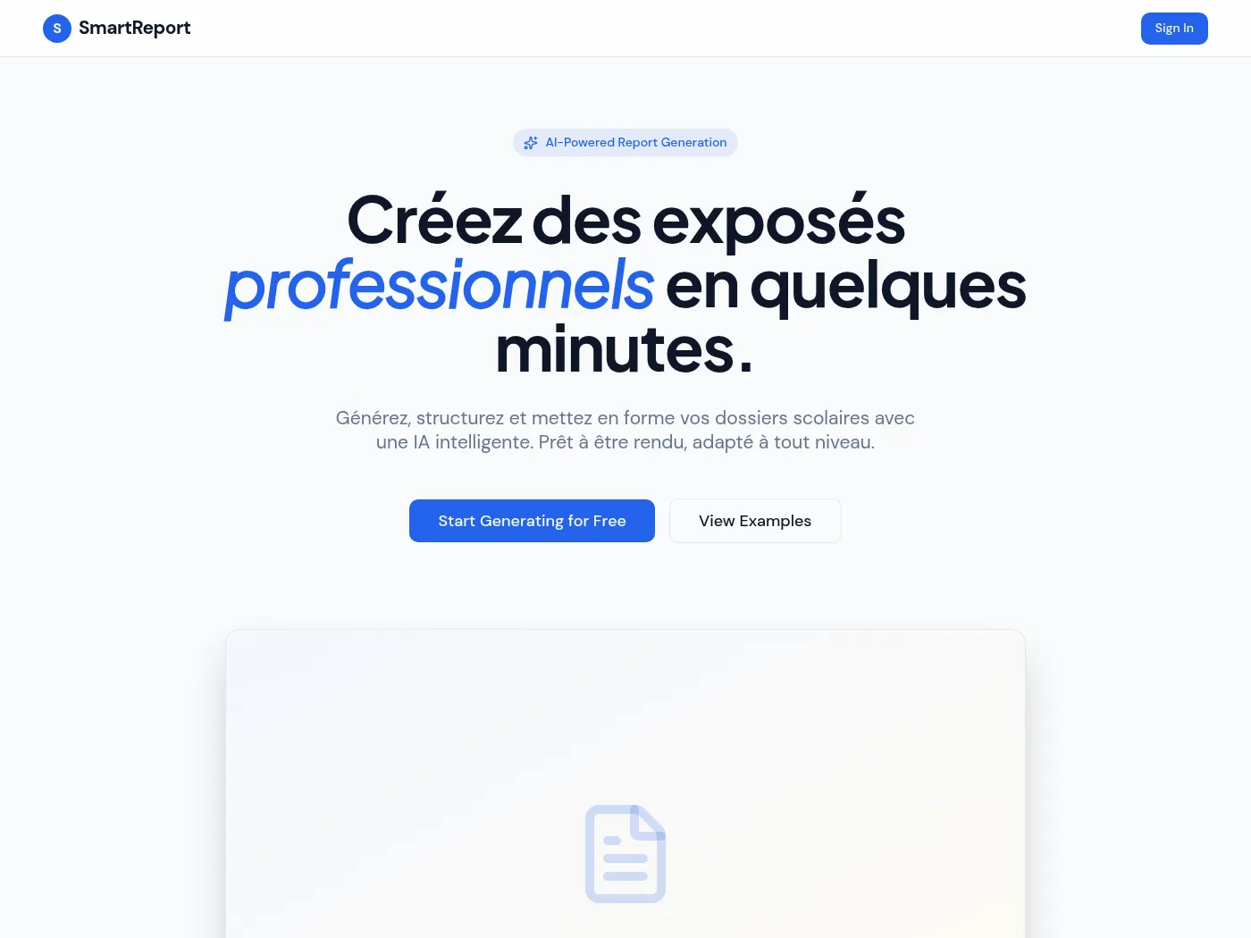 Smart School Report Maker