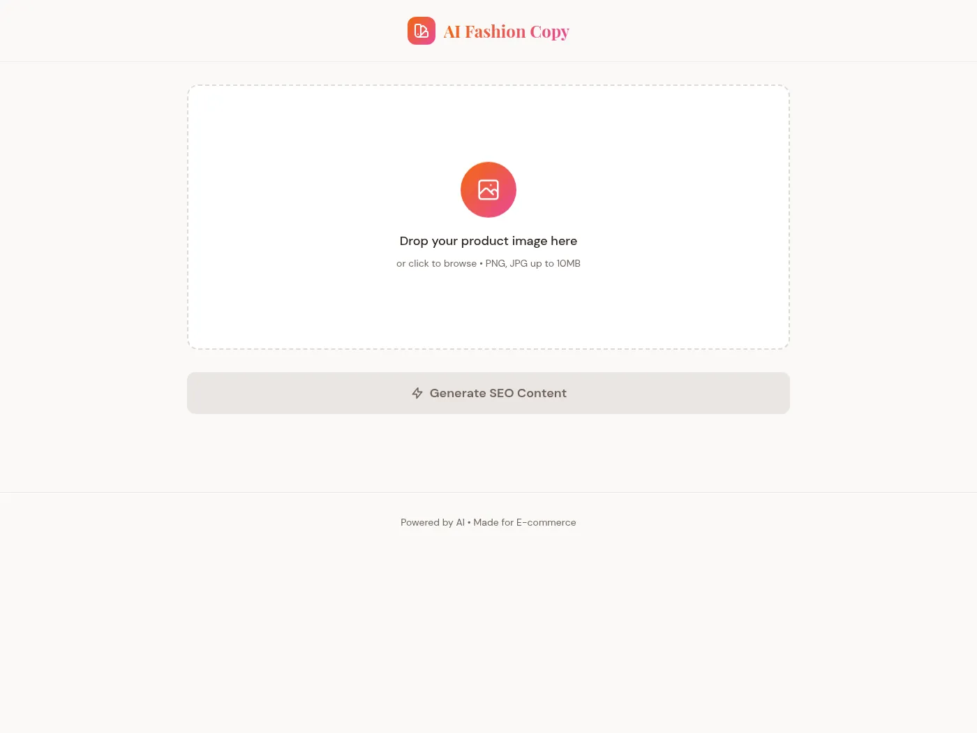 AI Fashion Copy Generator