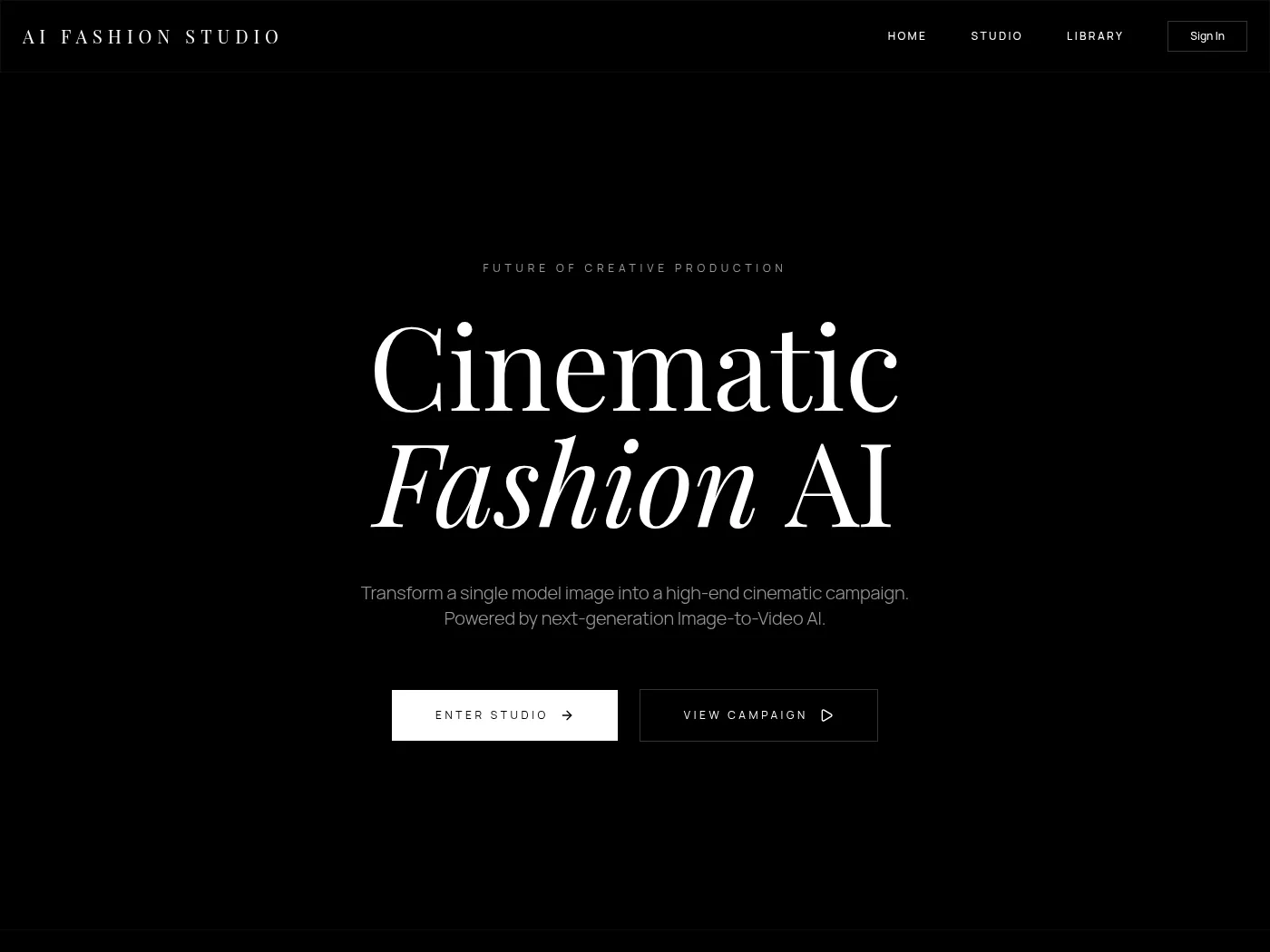 AI Fashion Campaign Studio