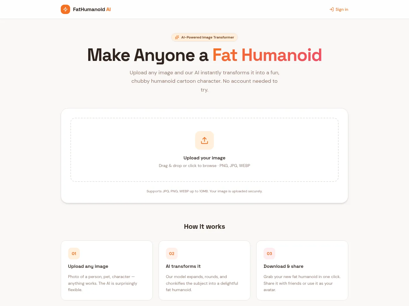 FatHumanoid AI Generator