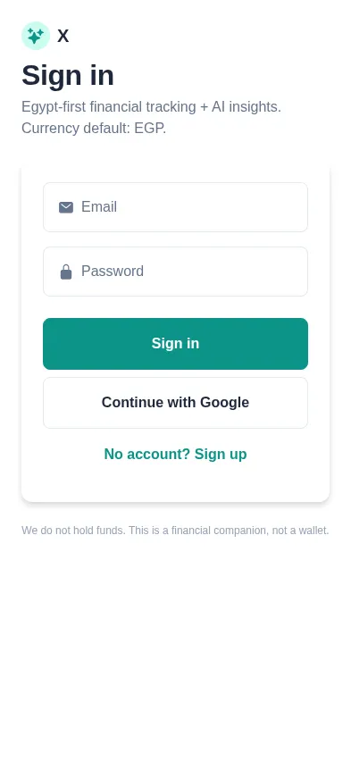 X – AI Financial Companion