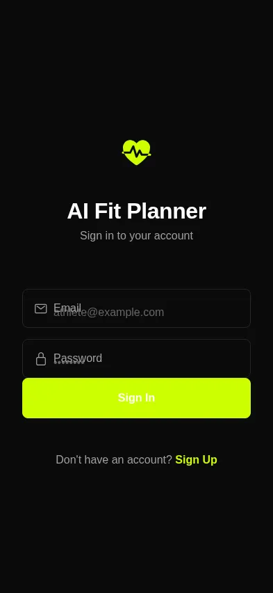 AI Fitness Planner