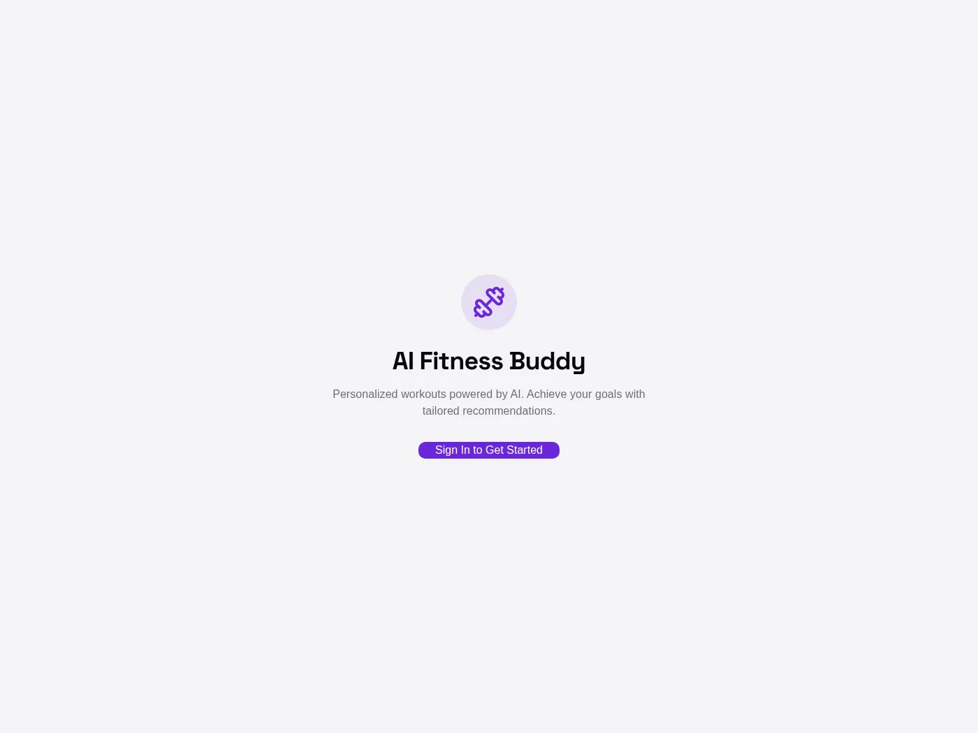 AI Fitness Buddy