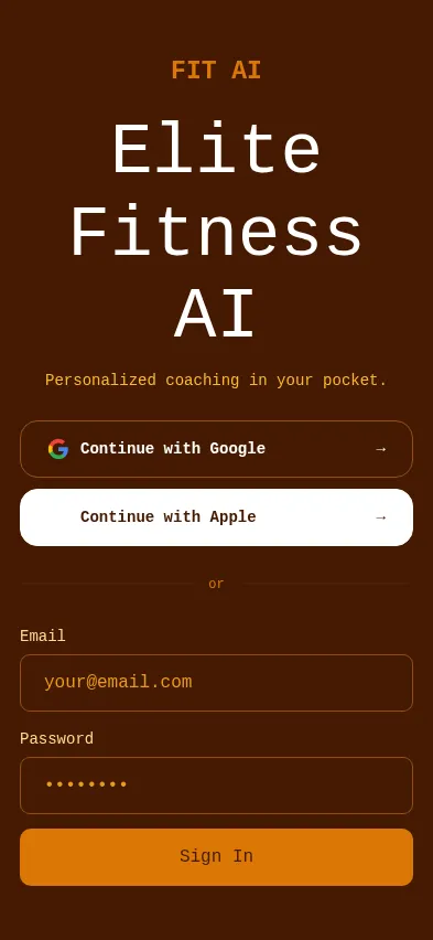 AI Fitness Coach Mobile