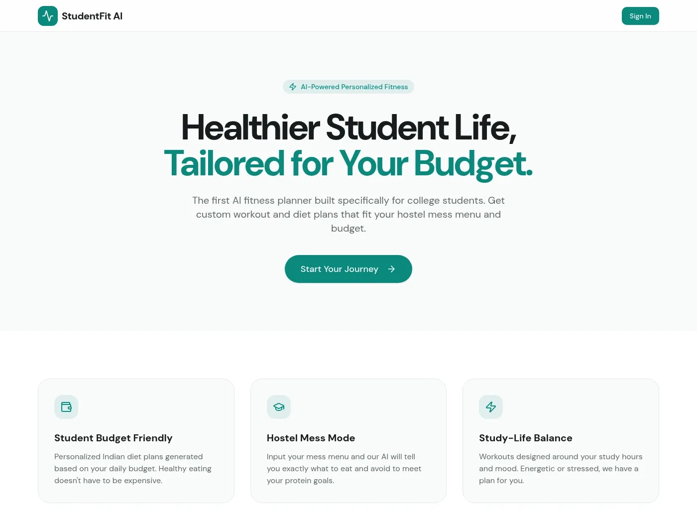AI Fitness Planner for Students