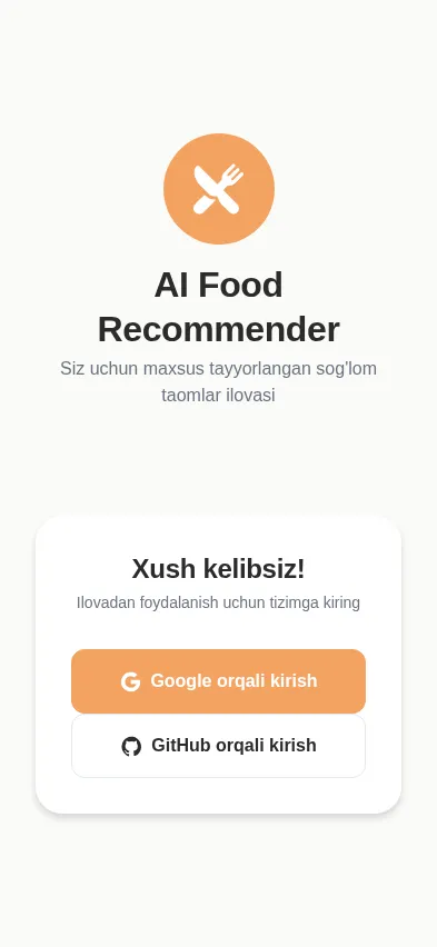 AI Food Recommender