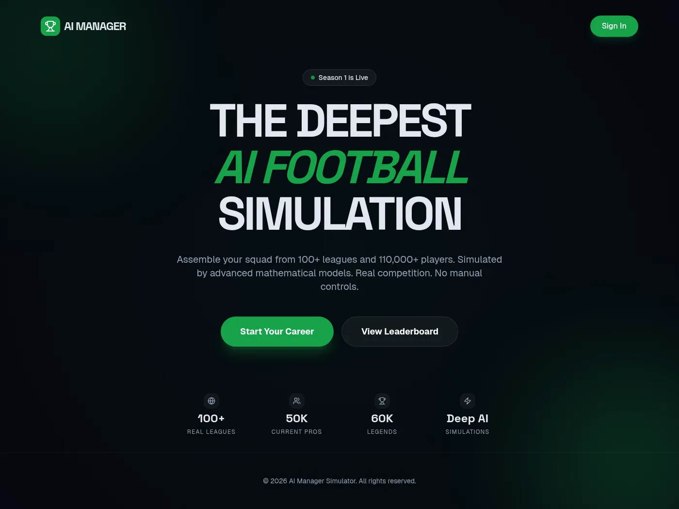 AI Football Manager