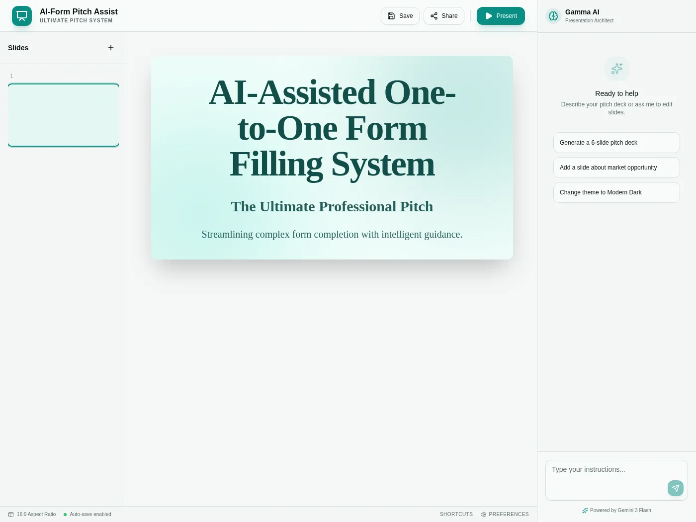 AI Form Assist Pitch Deck