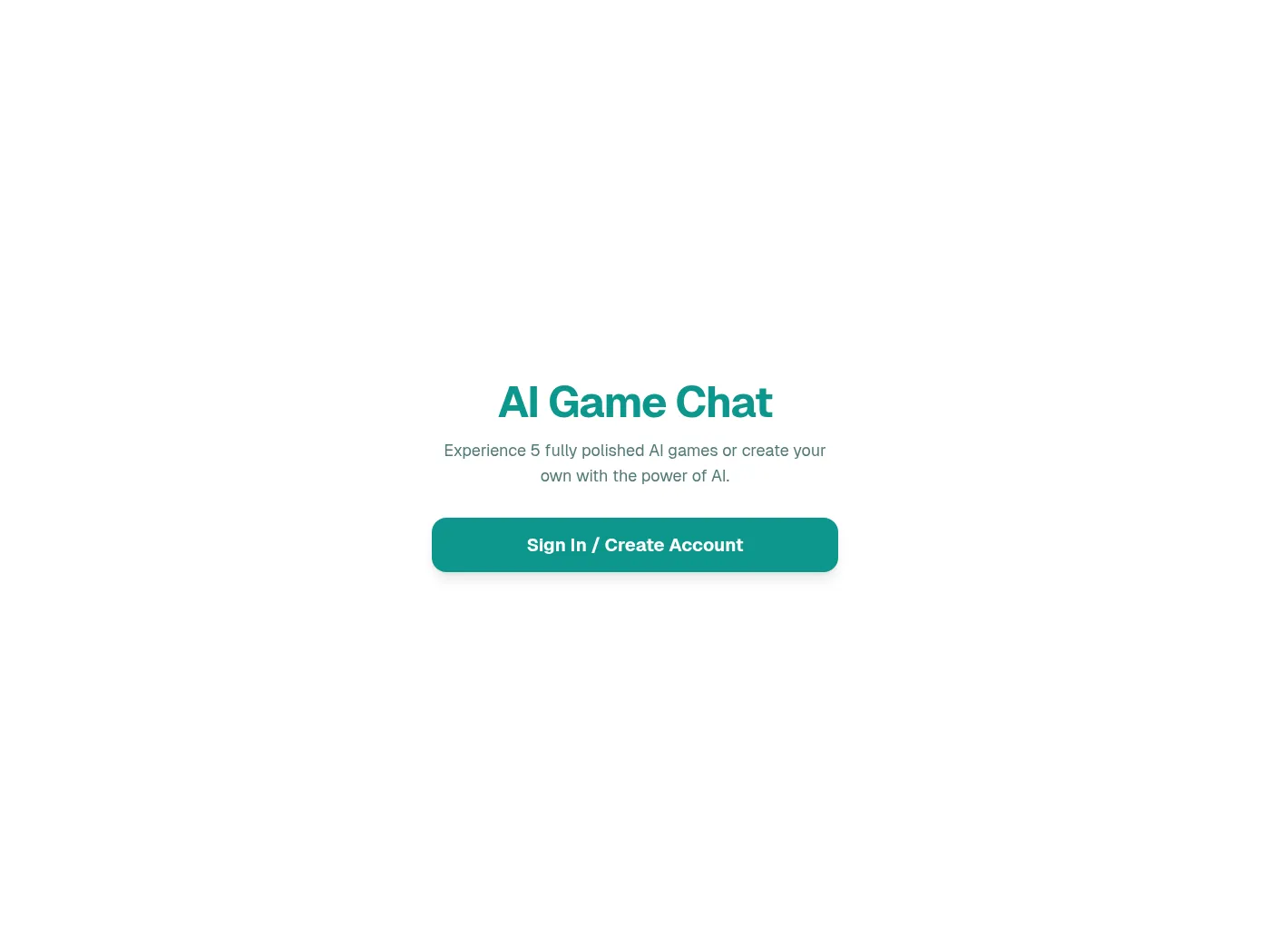 AI Game Chat Playground