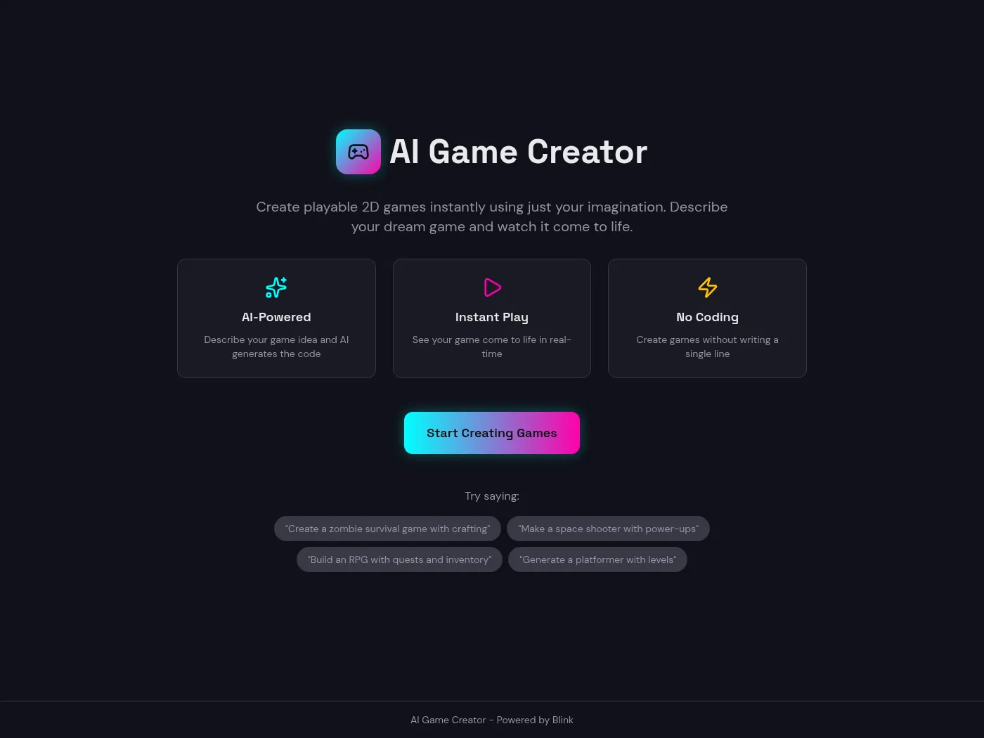 AI Game Creator