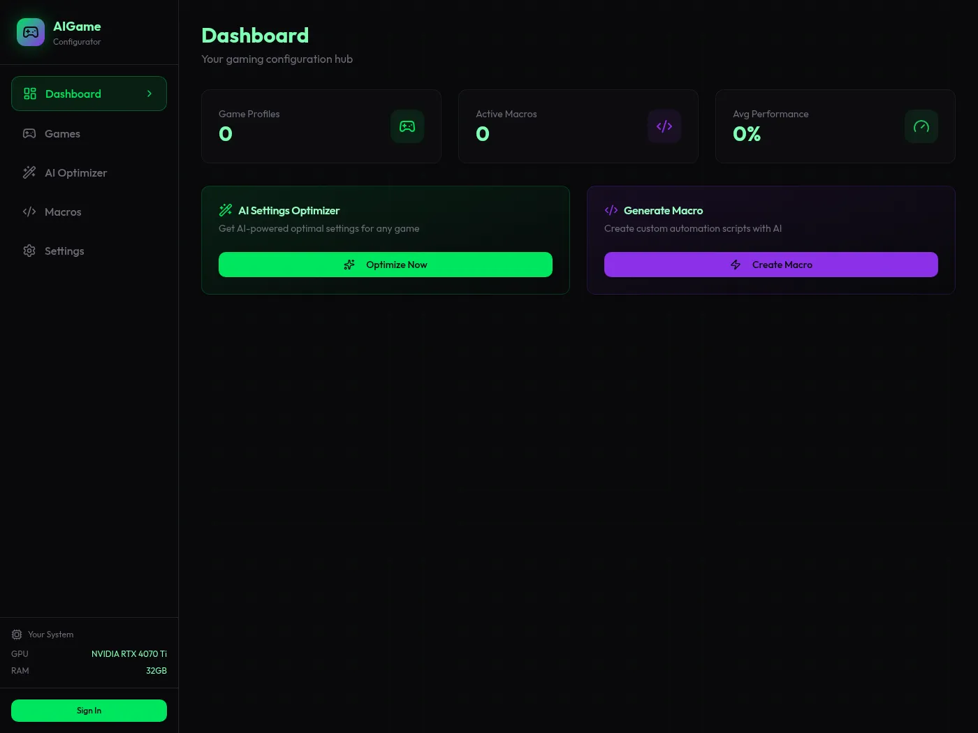 AIGame Configurator