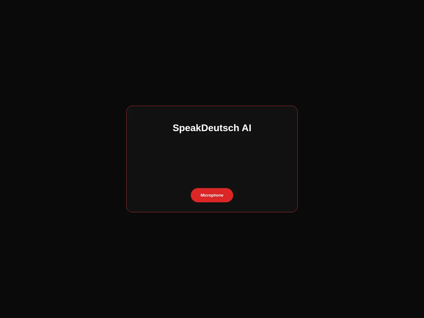 SpeakDeutsch AI