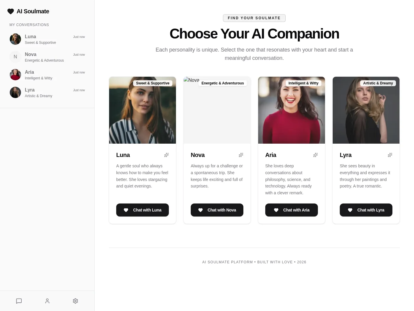 AI Girlfriend Chat Platform