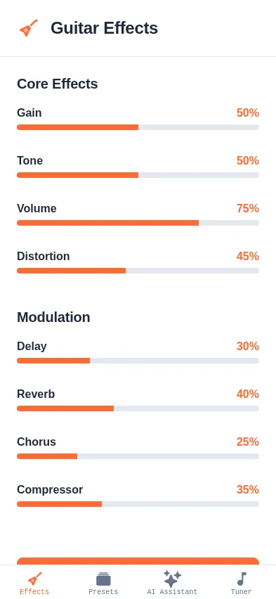 AI Guitar Effects Suite